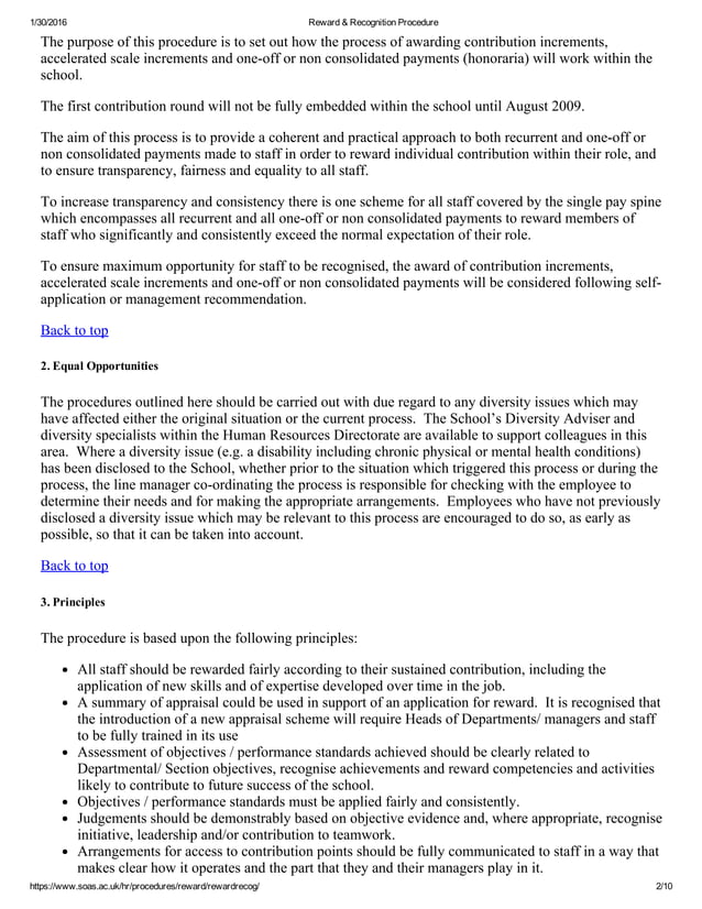 Reward &recognition procedure | PDF