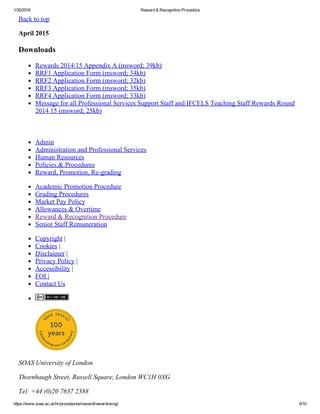 Reward &recognition procedure | PDF