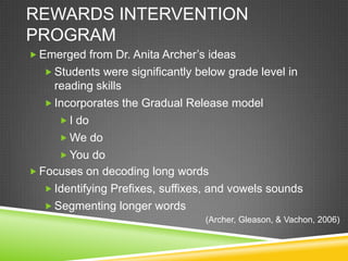 Rewards Intervention Program (Crissy) | PPTX