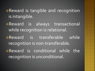 Rewards and recognition in tqm | PPTX