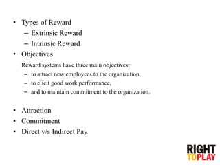 Reward system of private organization | PPTX