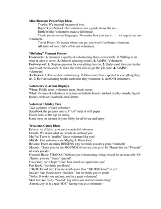 Our "Fun-derful" Volunteers (handout) | PDF