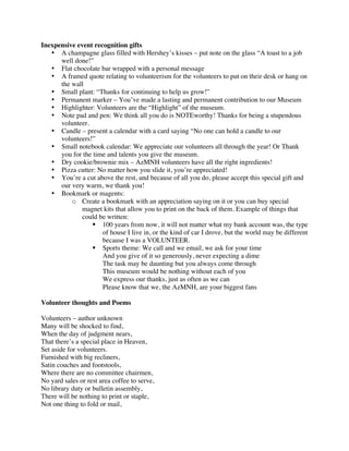 Our "Fun-derful" Volunteers (handout) | PDF