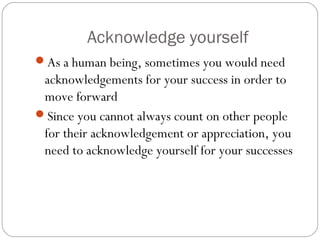 Reward yourself for your successes | PPT