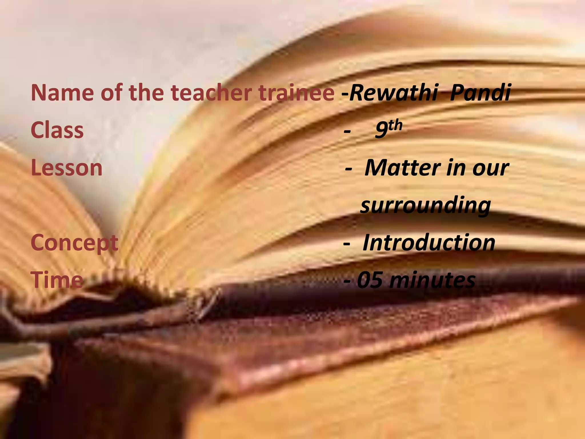 Rewathi pandi 16 lesson plan ppt | PPT