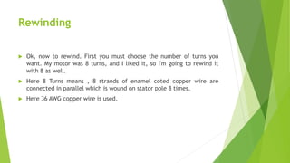 Rewinding a bldc motor | PPTX