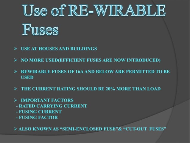 Rewirable Fuses | PPT
