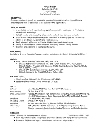 Rewis resume 8-15 | DOC