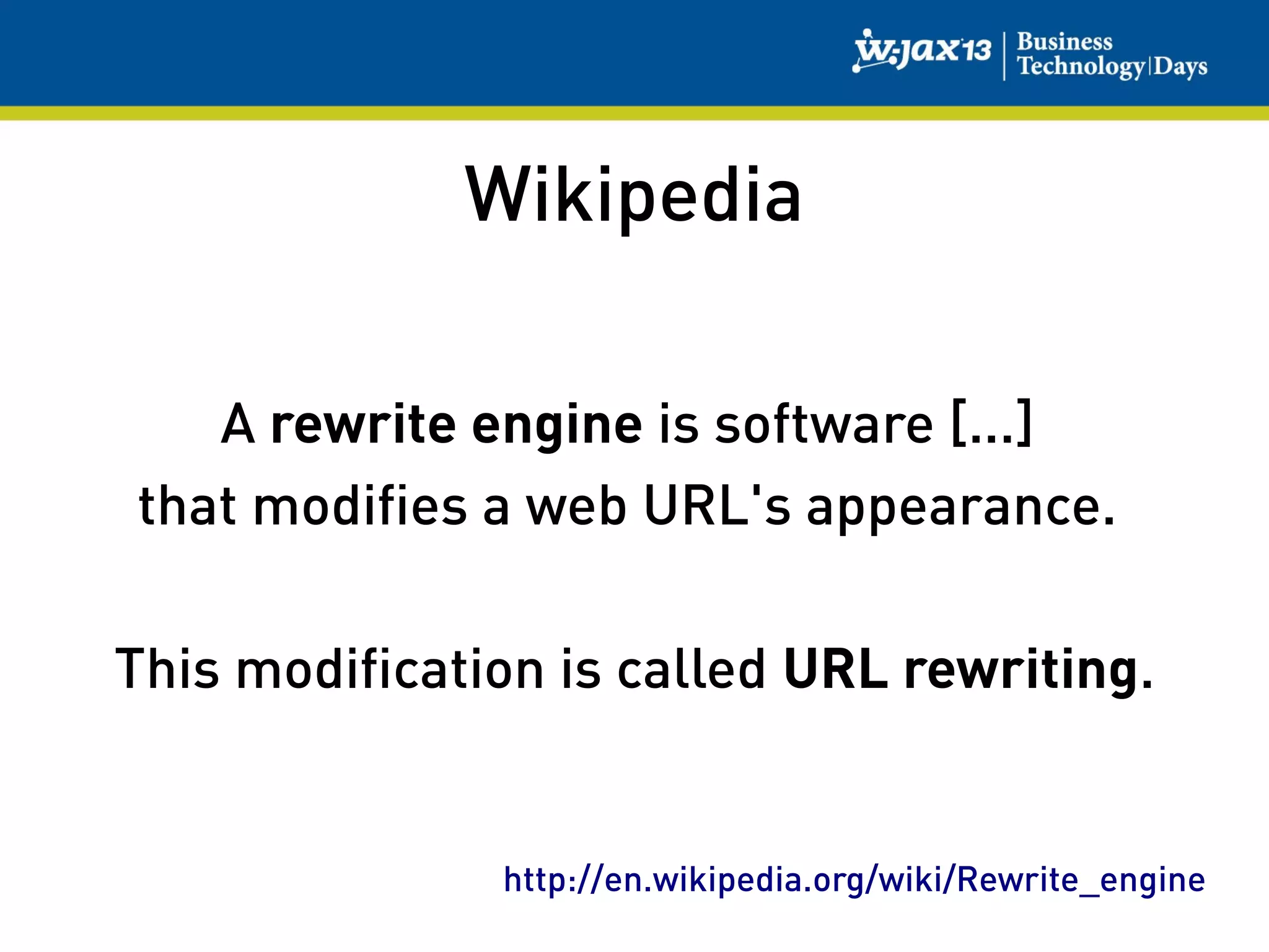 Beyond PrettyFaces - Einführung in Rewrite | PPT