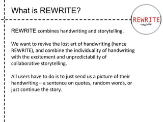 REWRITE pitch presentation | PPTX