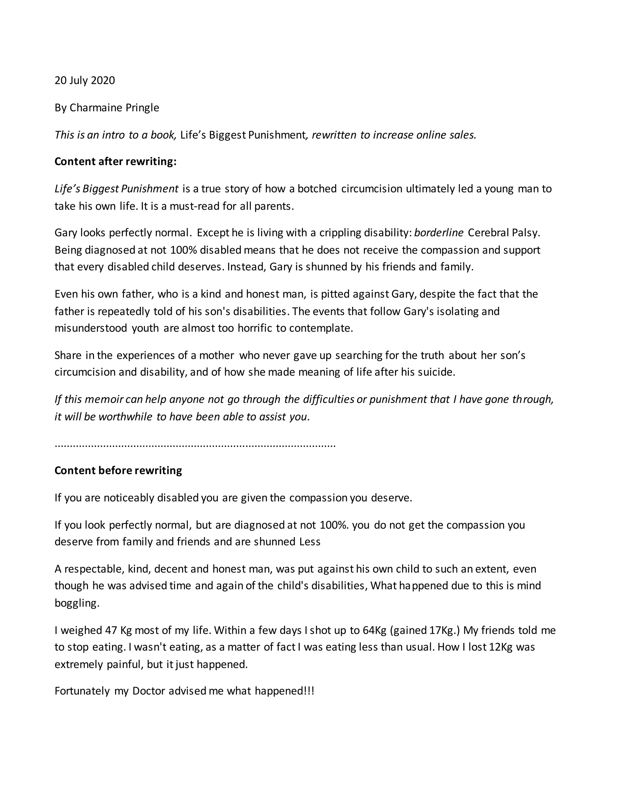 Rewriting amazon intro | DOCX