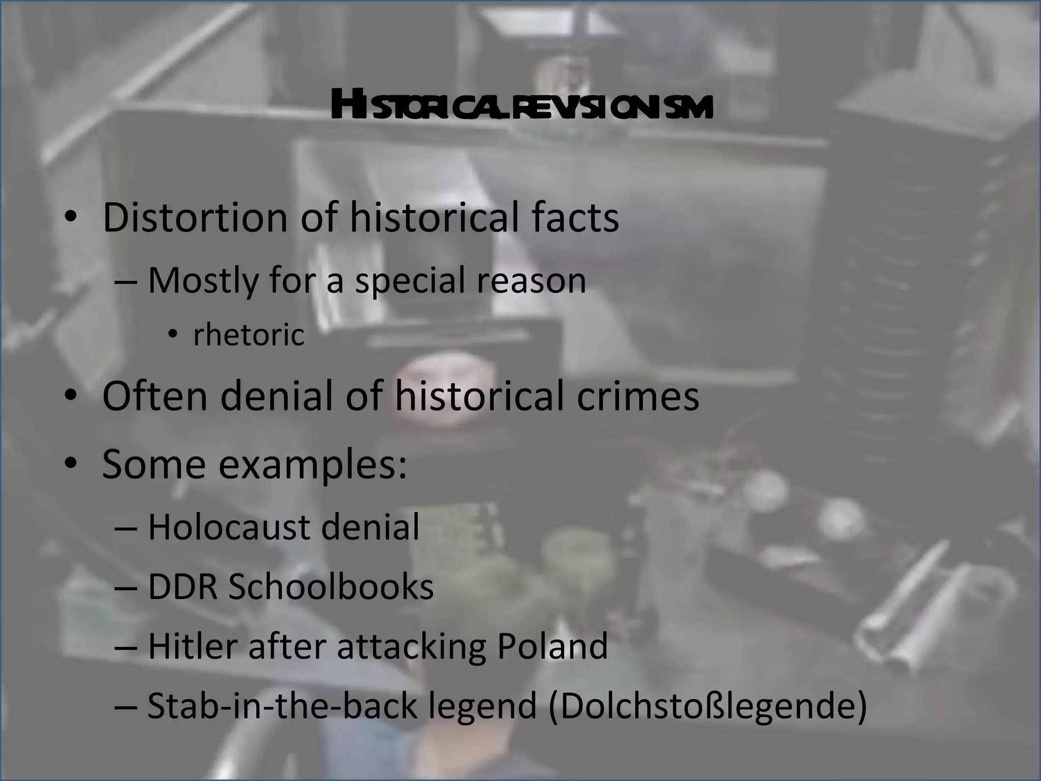Rewriting history jost corrected | PPT