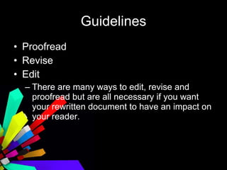 Rewriting professional documents | PPT