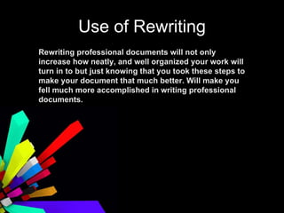 Rewriting professional documents | PPT