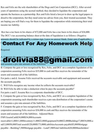 Rex and Felix are the sole shareholders of the Dogs and Cats Corpora.pdf