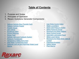 Rexarc Acetylene Generators - Part I | PPTX