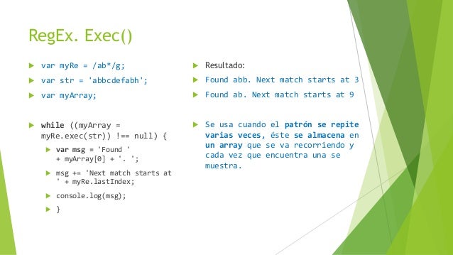 Regexp Javascript Expresiones Regulares