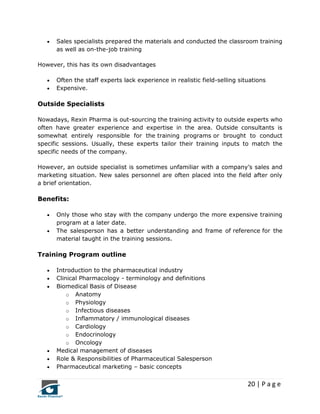 HR Department of a Pharma Company | PDF