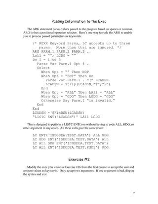 Advanced REXX Programming Techniques | DOC