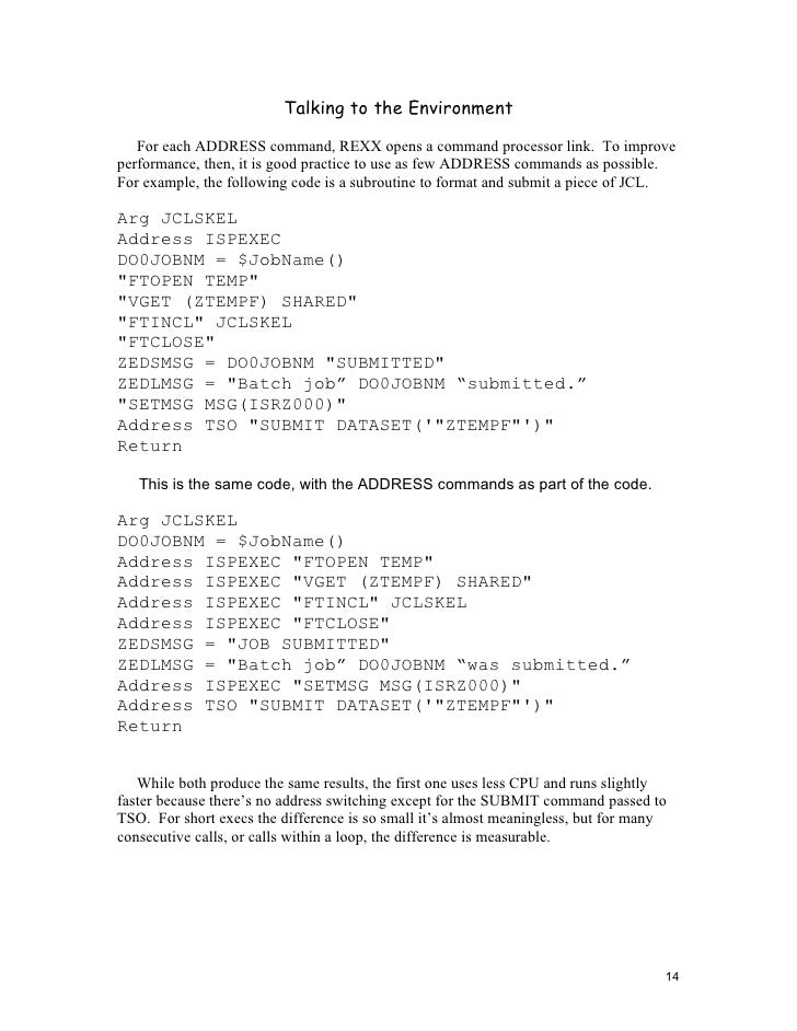 Advanced Rexx Programming Techniques 