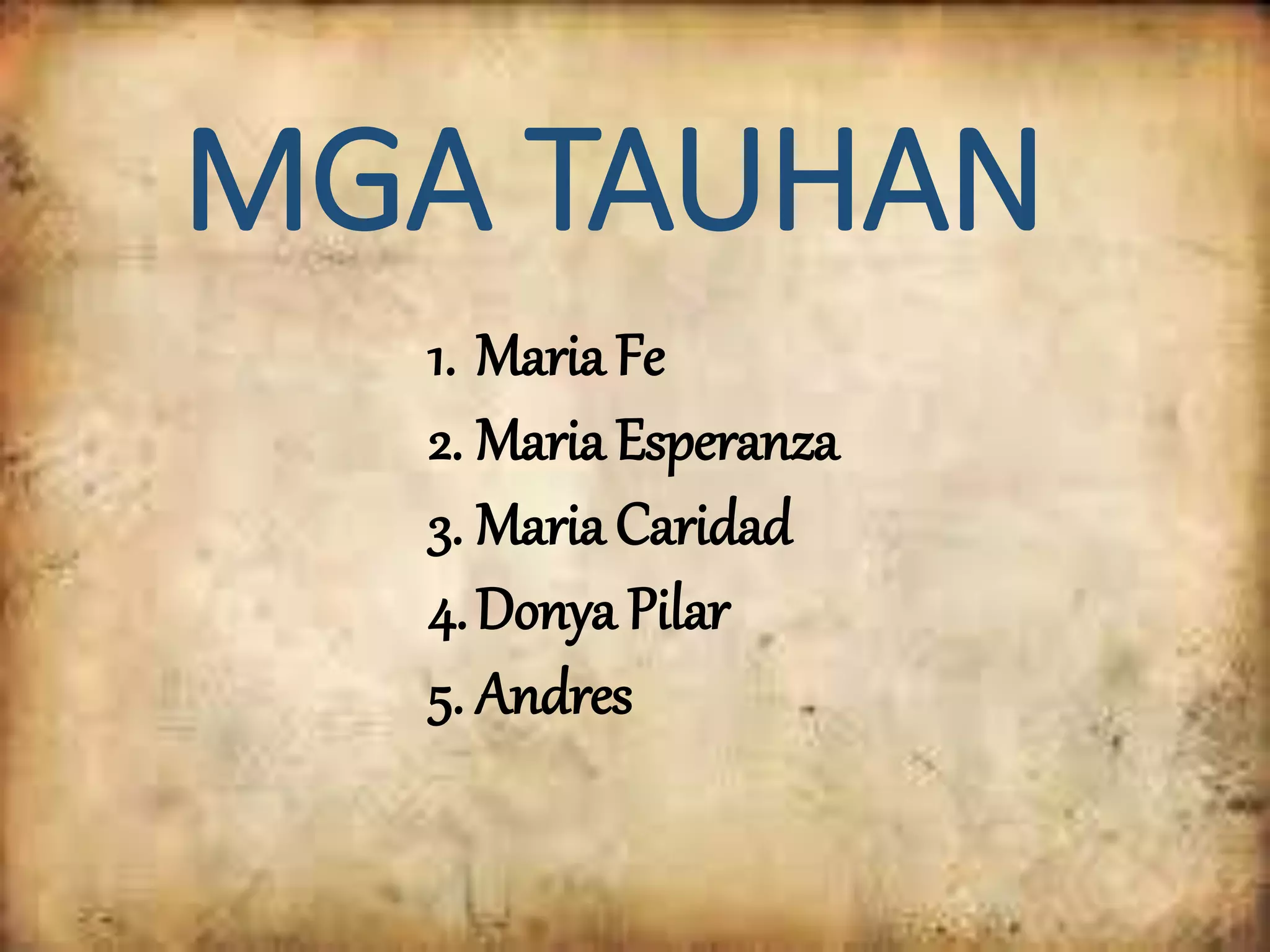 Tatlong Maria (nobela) | PPTX