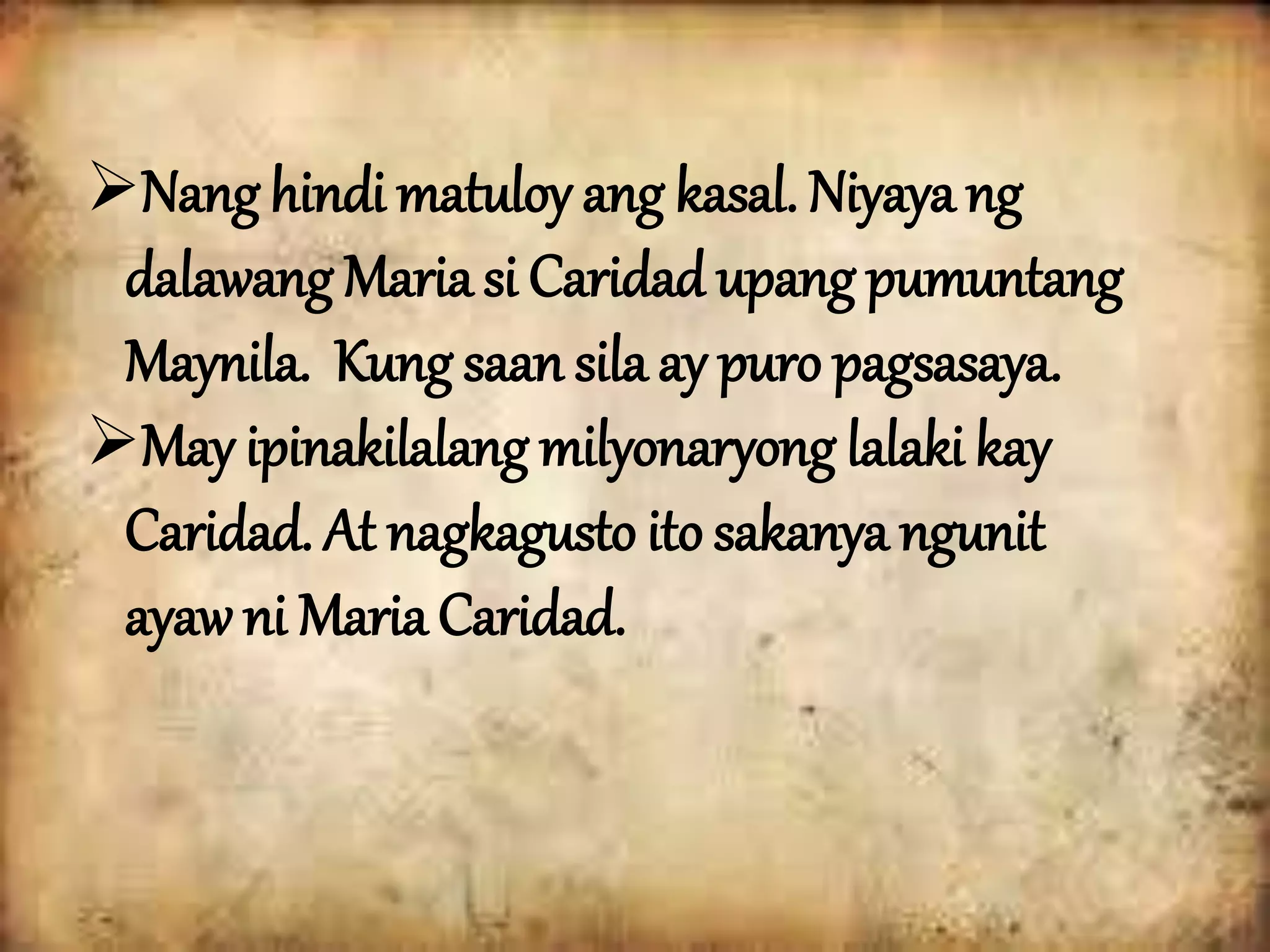 Tatlong Maria (nobela) | PPTX