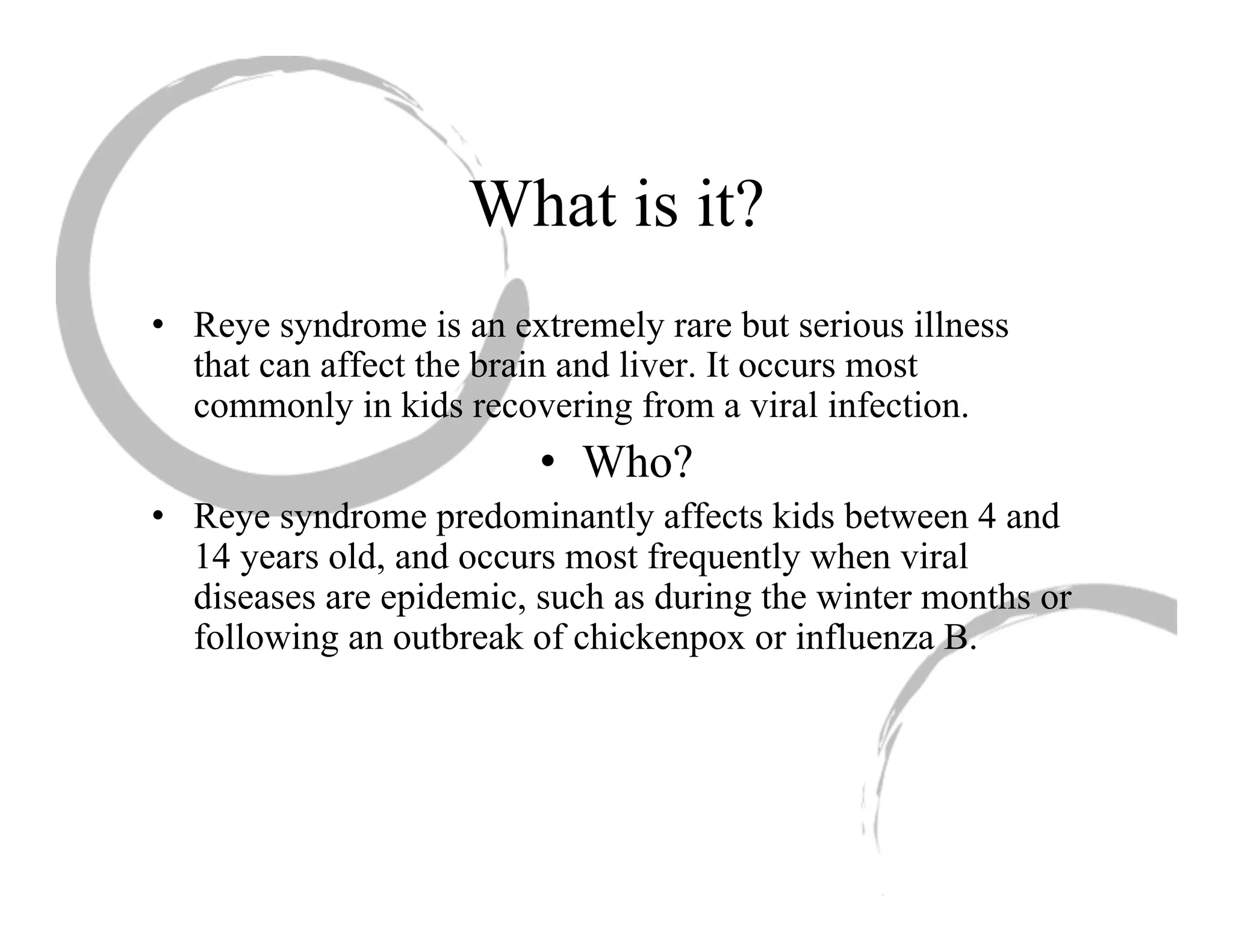 Reyes Syndrome Ppt | PDF