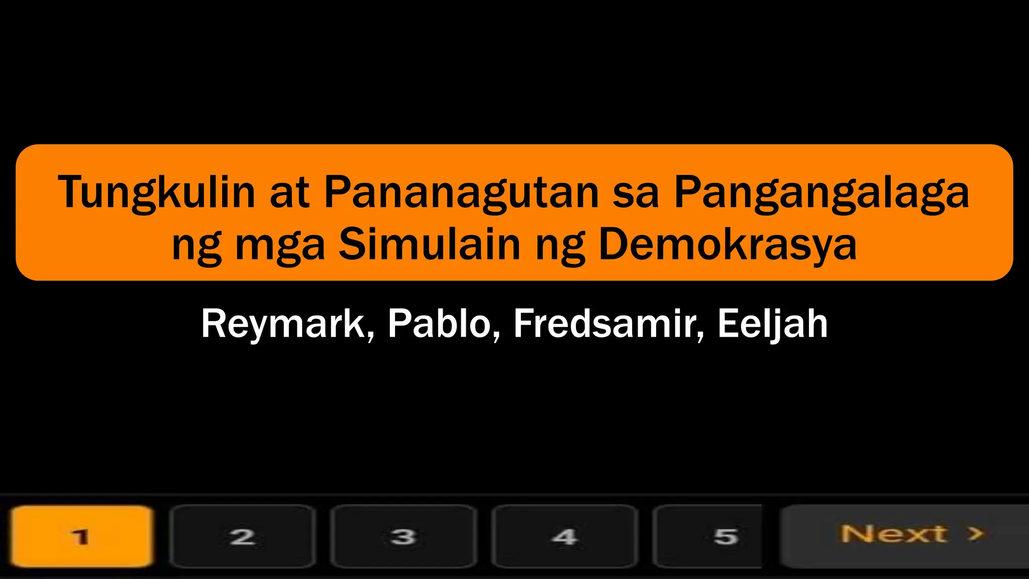 Tungkulin at Pananagutan sa Pangangalaga ng mga Simulain ng Demokrasya ...