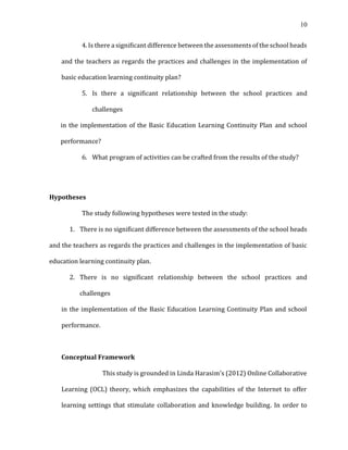PRACTICES AND CHALLENGES IN THE IMPLEMENTATION OF BASIC EDUCATION ...
