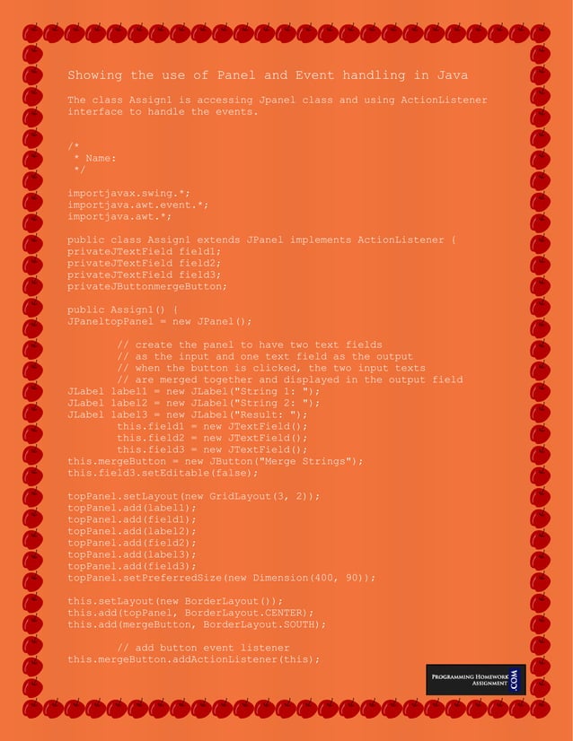 Java Assignment Help | PDF