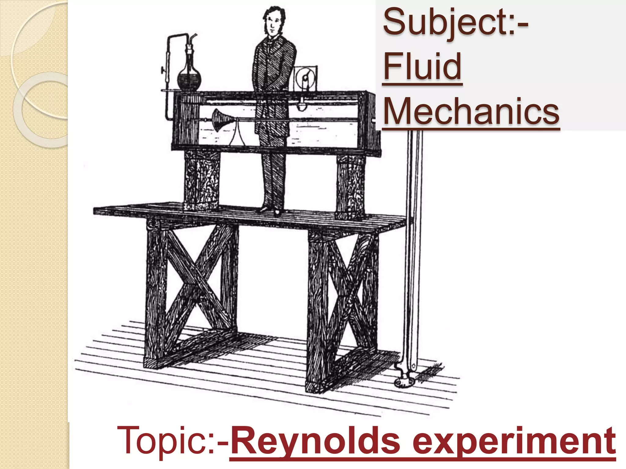 Reynold number (Fluid Mechanics)(FM) | PPTX