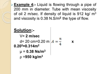 Reynold number (Fluid Mechanics)(FM) | PPTX