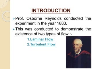 Reynold number (Fluid Mechanics)(FM) | PPTX
