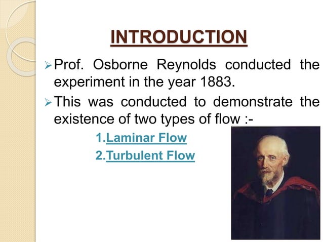 Reynold number (Fluid Mechanics)(FM) | PPTX