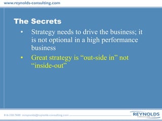 The Secrets of a Great Strategy | PPT