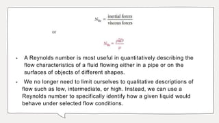 Reynolds number and its applications- Fluid mechanics .pptx