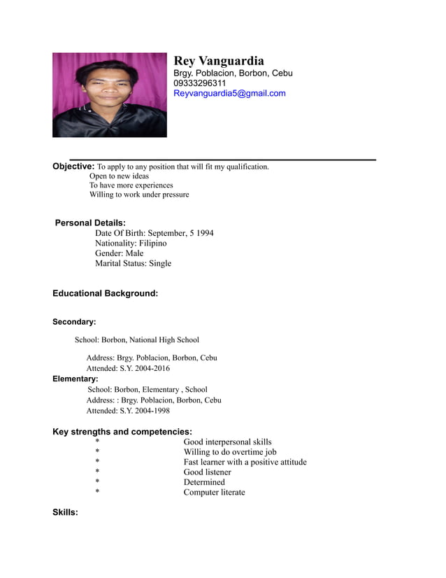 REYSUME REY VANGUARDIA | RTF