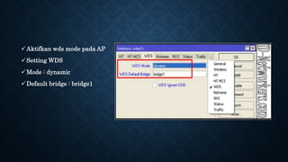 IMPLEMENTASI wds DI mikrotik | PPTX