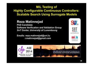 MiL Testing of Highly Configurable Continuous Controllers | PDF