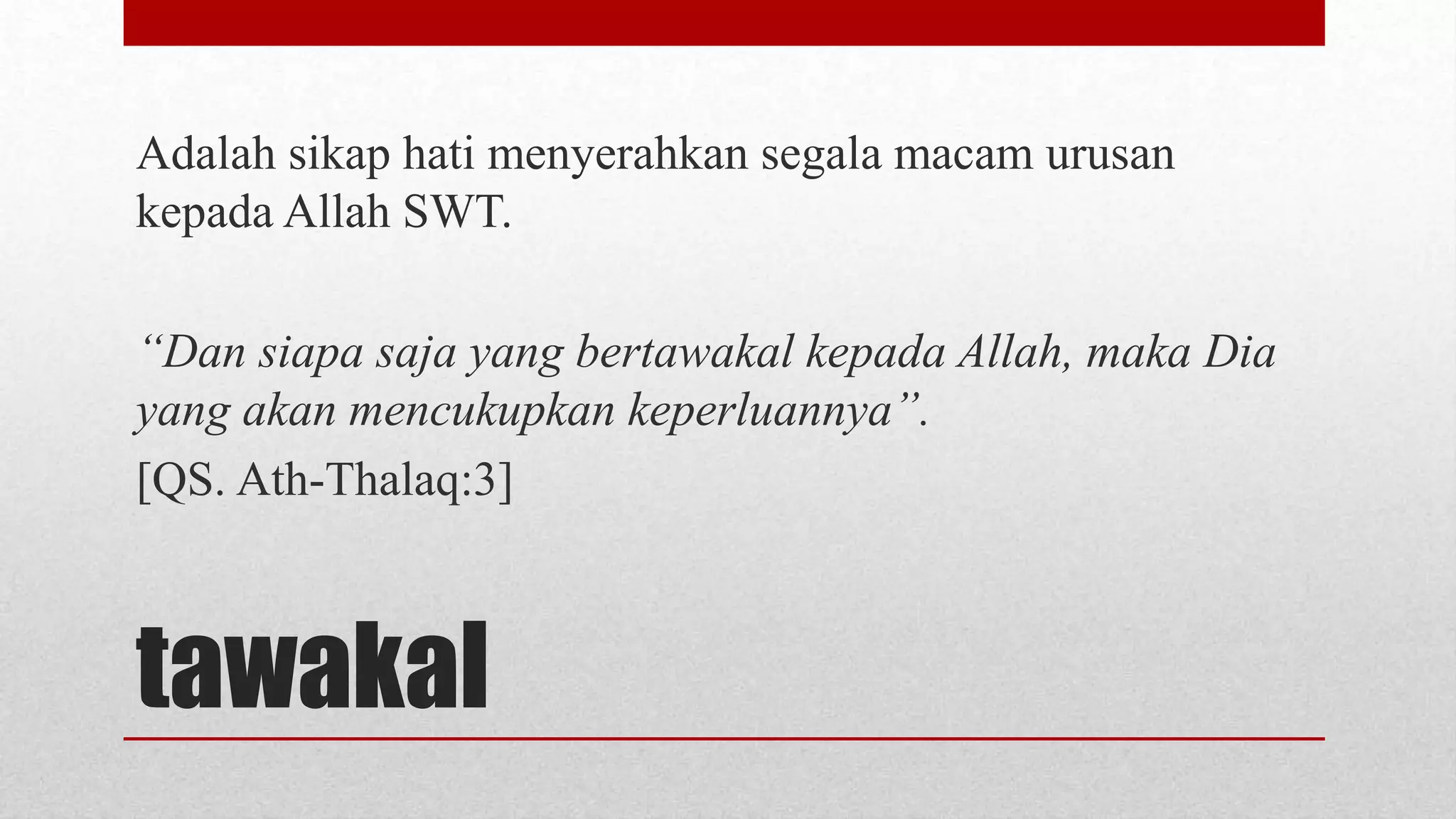 Rezeki, Bekerja, dan Tawakal | PPTX