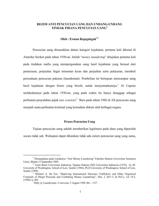 Rezim anti pencucian uang dan undang | PDF