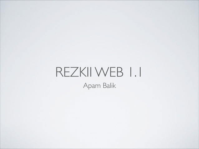 Rezkii Web 1.1 (Apam Balik) Launch Deck | PPT | Free Download