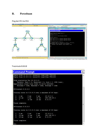 Simulasi jaringan menggunakan 2 routing protocol yang berbeda pada ...