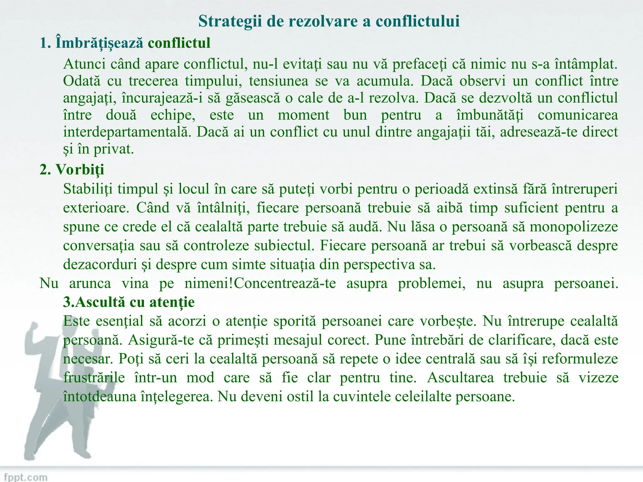 Rezolvarea conflictelor | PPT