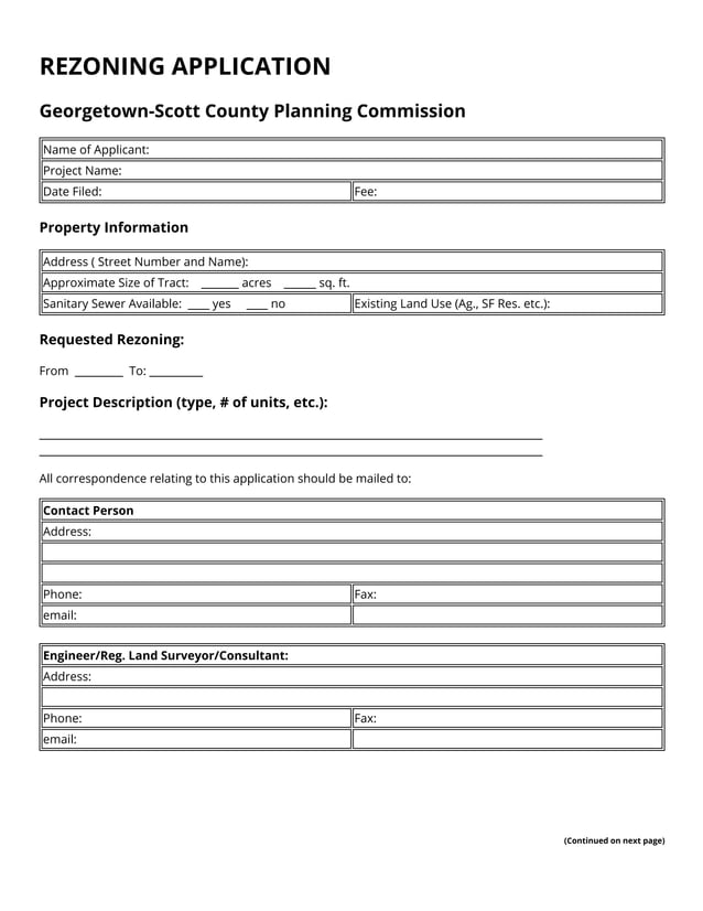 Rezoning Application | PDF | Land and Farms | Real Estate