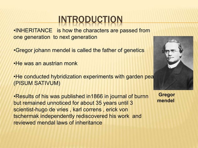 mendal_law_of_inheritance , 3laws of inheritance | PPT