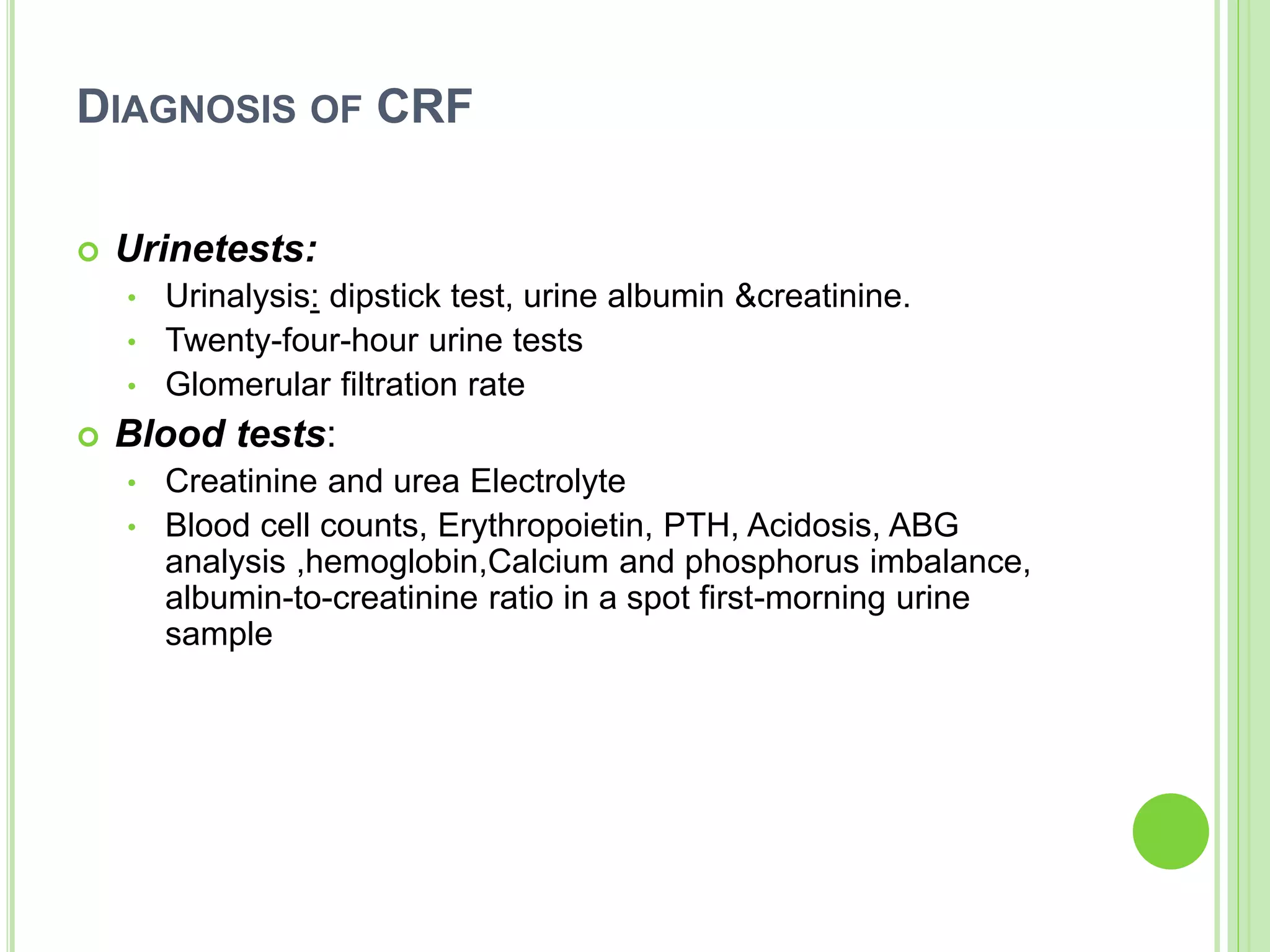 Renal failure-ARF & CRF | PPTX | Blood Disorders | Diseases and Conditions