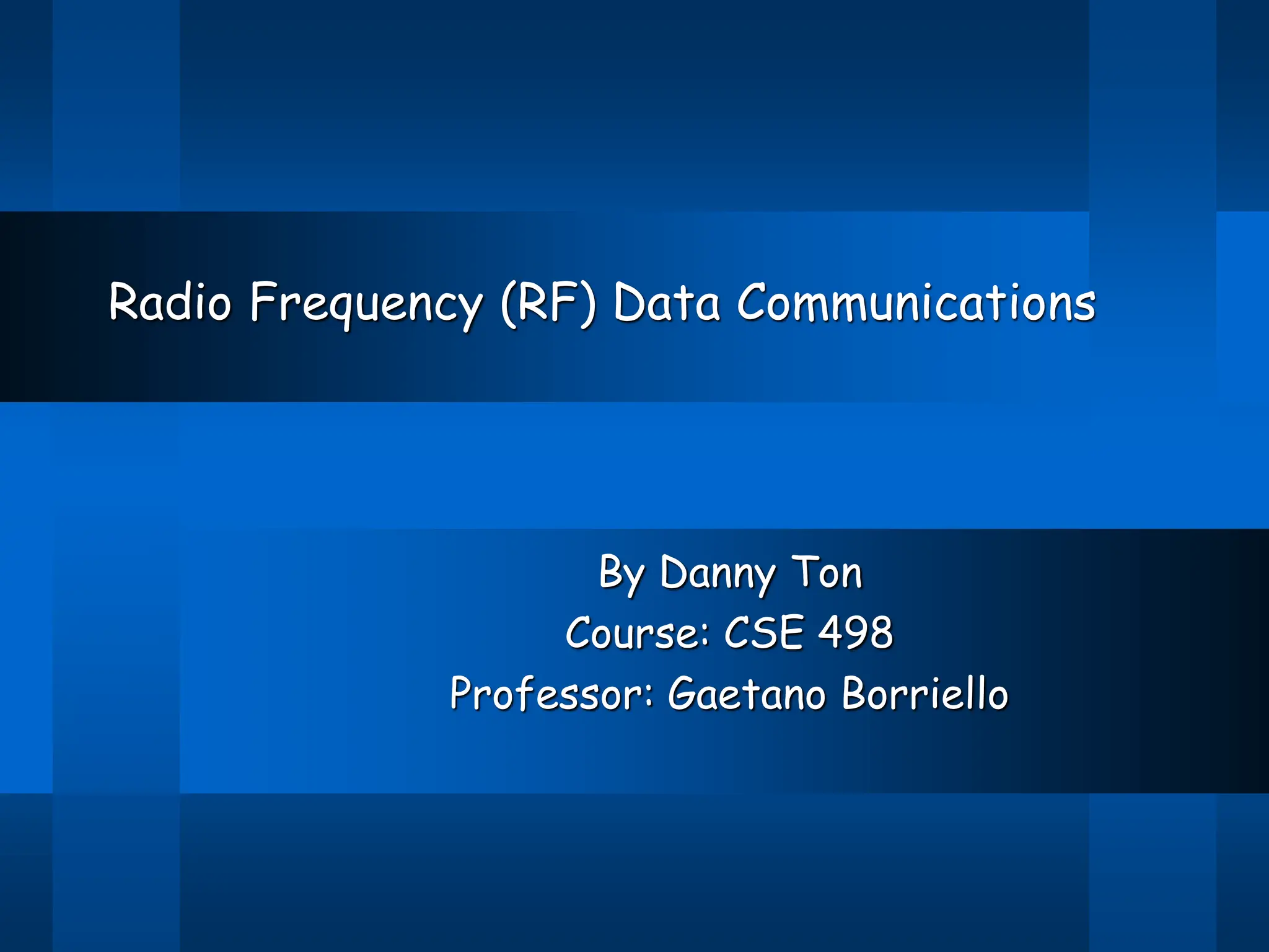 Radio frequency data communication DT.ppt