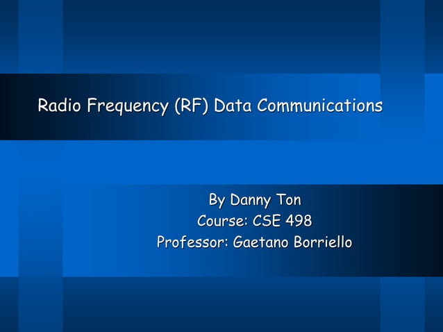 Radio frequency data communication DT.ppt