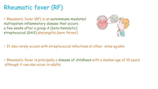 RHEUMATIC FEVER ,Introduction,Etiology,Clinical manifestations ...